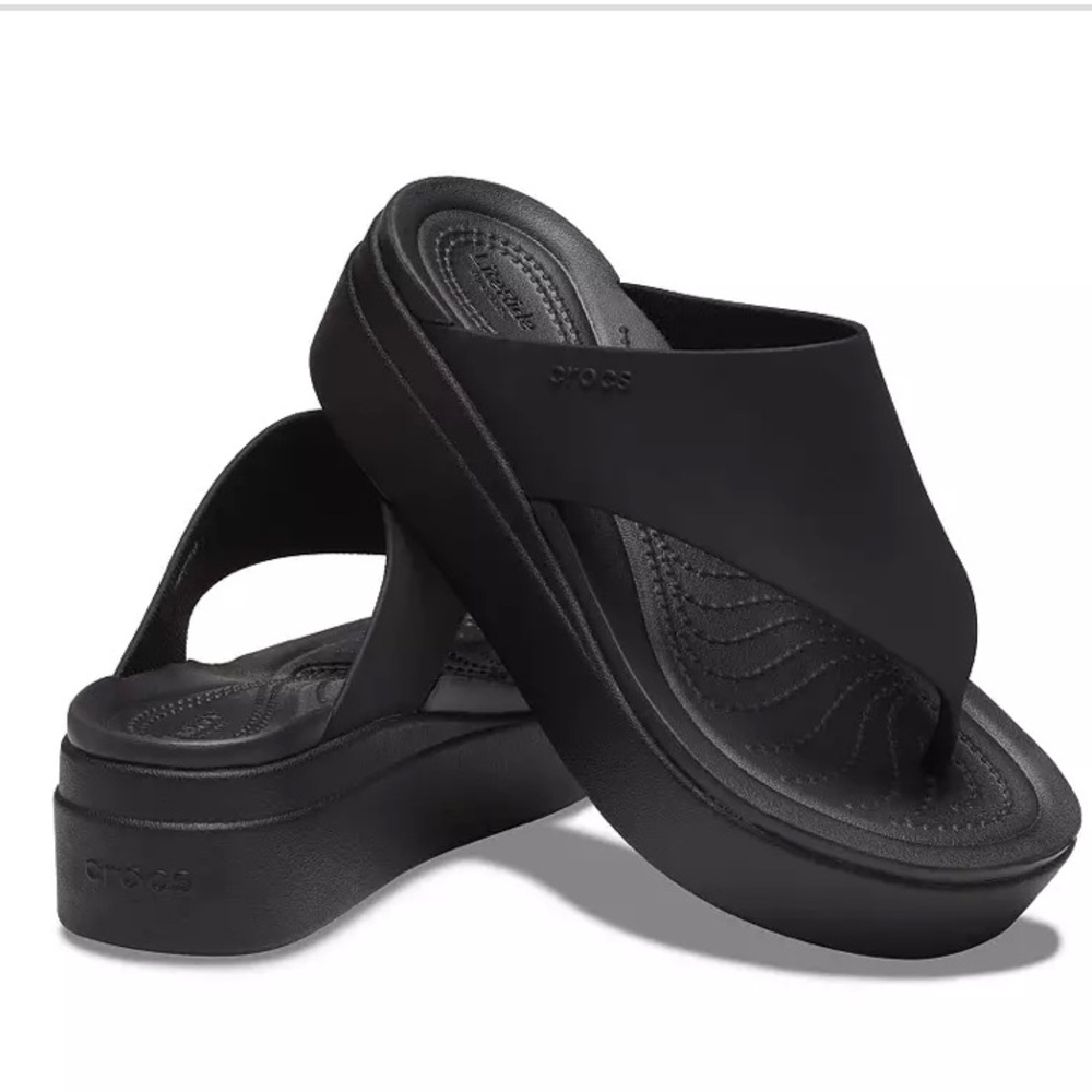 Crocs Brooklyn Low Wedge Flip Sandals - Gem